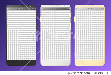 Web Vector mobile phones, smartphones with buttons - Stock Illustration ...