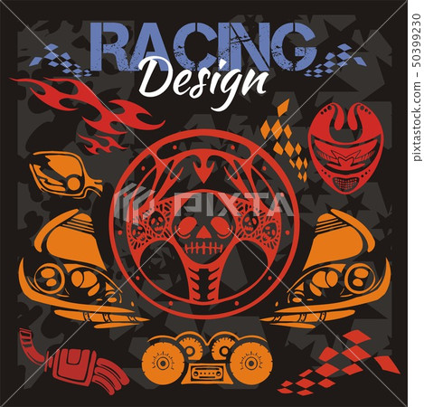 Racing design - vector elements for emblem. - Stock Illustration ...