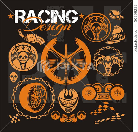 Racing design - vector elements for emblem. - Stock Illustration ...