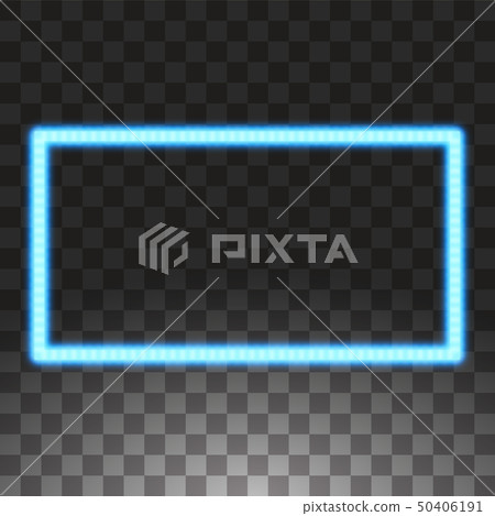 Shining blue led vector rectangle frames, neon... - Stock Illustration ...