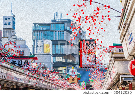 [Tokyo] Asakusa - Stock Illustration [50412020] - PIXTA