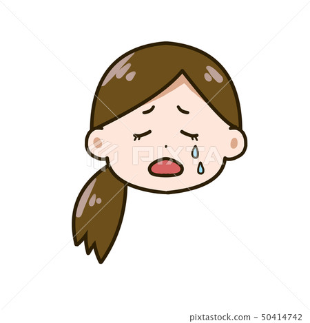 Crying woman icon illustration - Stock Illustration [50414742] - PIXTA