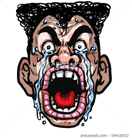 Clammy face - Stock Illustration [50418032] - PIXTA
