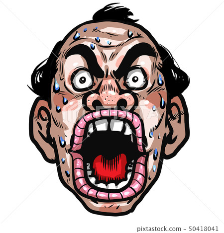 Clammy face - Stock Illustration [50418041] - PIXTA