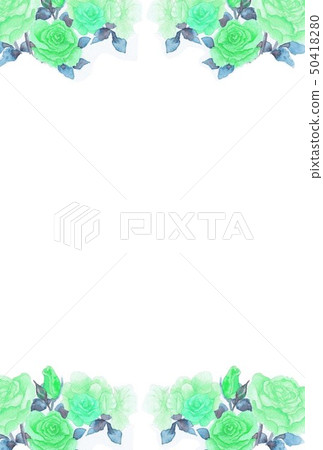 Frame rose flower - Stock Illustration [50418280] - PIXTA