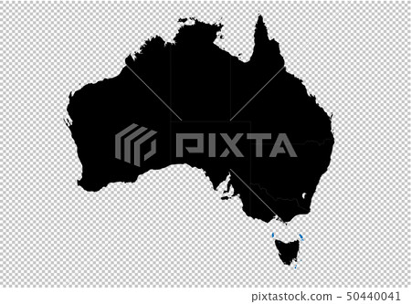 australia map - High detailed Black map with - Stock Illustration ...