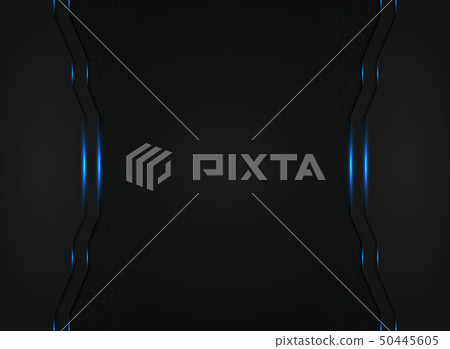 Abstract black technology template with blue light - Stock Illustration ...