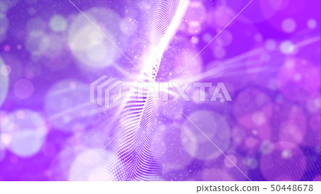 Abstract purple color digital particles wave with - Stock Illustration ...