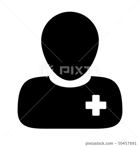 Health icon vector of male person profile avatar - Stock Illustration ...