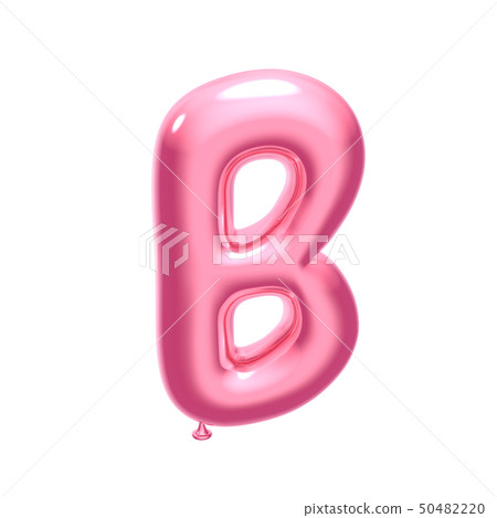Pink balloon alphabet B - Stock Illustration [50482220] - PIXTA
