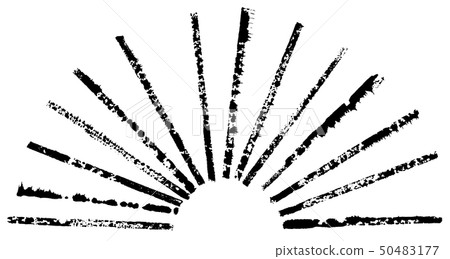 Sun writing brush illustration created by... - Stock Illustration ...