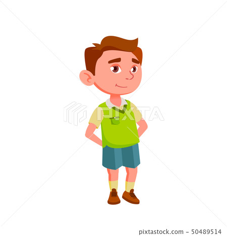 Caucasian Child Boy Cartoon Isolated Vector... - Stock Illustration ...