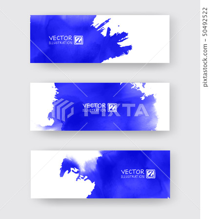 Banners with abstract ink wash painting element in - Stock Illustration ...