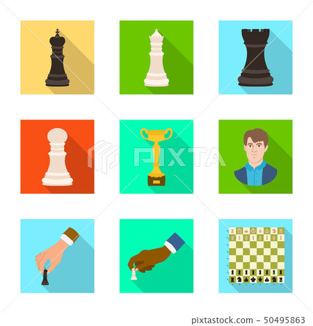 Vector design of checkmate and thin icon. Set... - Stock Illustration ...