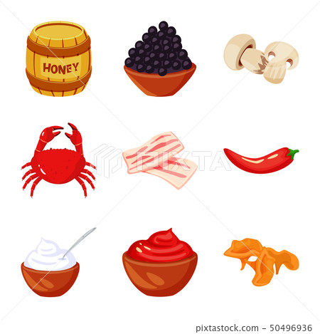 Vector design of food and flavors logo.... - Stock Illustration ...
