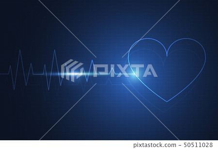 Heart pulse line for banner. Vector illustration - Stock Illustration ...