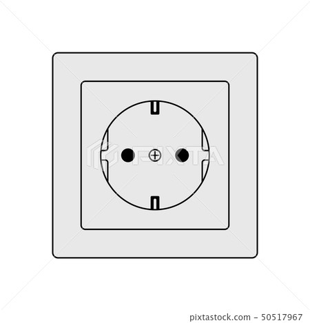 Power socket. European Type F socket-插圖素材 [50517967] - PIXTA圖庫