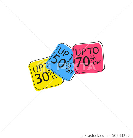 Offer tag set. Vector discount stickers.... - Stock Illustration ...