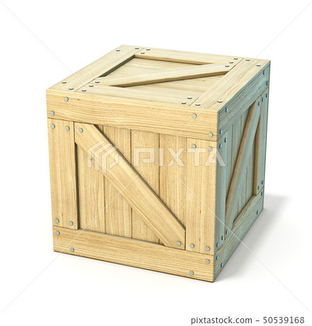 Wooden box side view 3D - Stock Illustration [50539168] - PIXTA