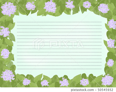 Hydrangea frame purple border - Stock Illustration [50545932] - PIXTA