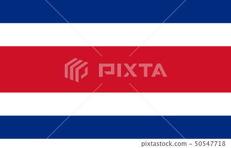 Costa Rica civil flag in official rate, vector - Stock Illustration ...