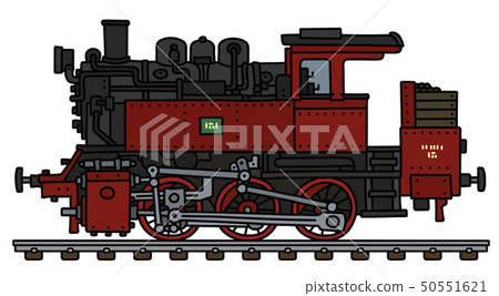 The old tank engine steam locomotive - Stock Illustration [50551621 ...