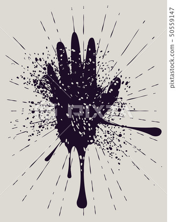 Grunge Hand with Gestures - Stock Illustration [50559147] - PIXTA