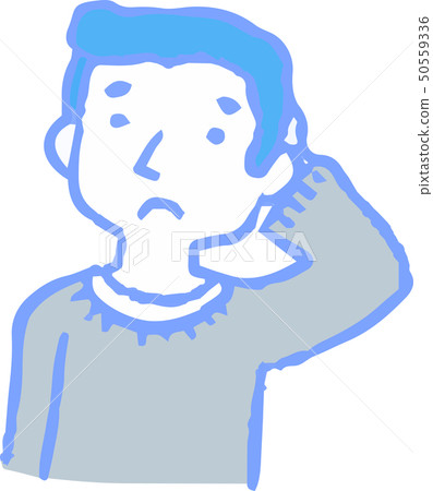 Hand drawn male pose reaction emotion... - Stock Illustration [50559336 ...