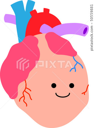 Heart cute built-in human body illustration - Stock Illustration ...