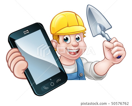 Builder Phone Concept - Stock Illustration [50576762] - PIXTA