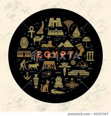 A round design concept template filled with... - Stock Illustration ...