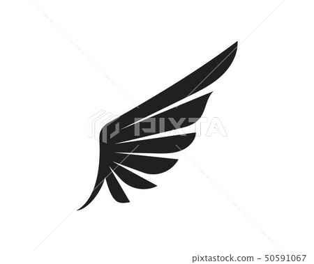 Wing black Logo Template vector illustration - Stock Illustration ...