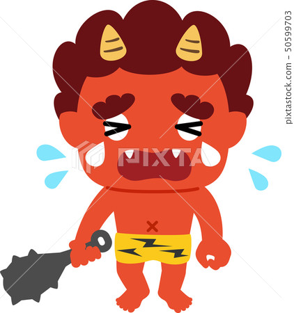 Crying red demon - Stock Illustration [50599703] - PIXTA