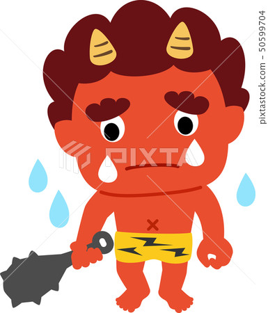 Crying red demon - Stock Illustration [50599704] - PIXTA