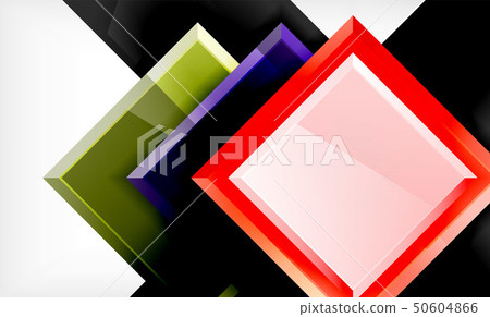 Bright colorful square shape blocks geometrical... - Stock Illustration ...