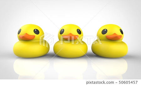 Three rubber ducks - Stock Illustration [50605457] - PIXTA