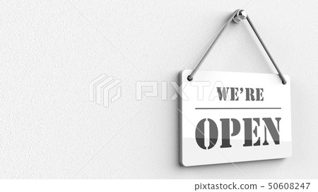 Open sign White Right - Stock Illustration [50608247] - PIXTA