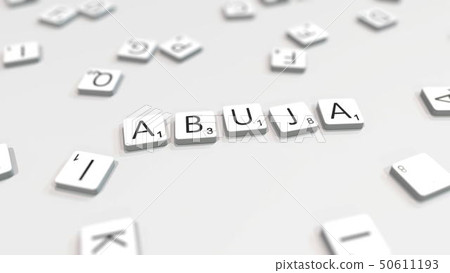 Composing ABUJA city name with letters. 3D...-插圖素材 [50611193] - PIXTA圖庫