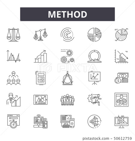 Method line icons, signs, vector set, linear... - Stock Illustration ...
