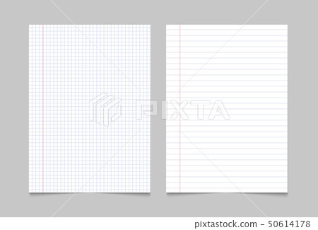 Exercise book paper page background. Notebook... - Stock Illustration ...