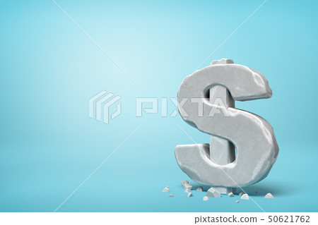 3d rendering of stone concrete dollar sign on... - Stock Illustration ...