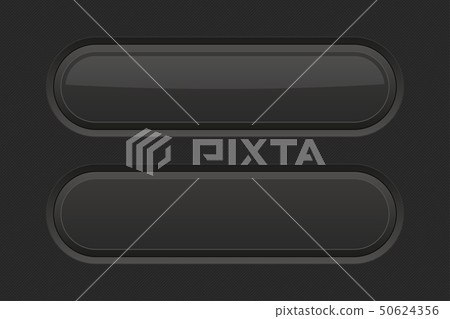 Black 3d interface buttons - Stock Illustration [50624356] - PIXTA