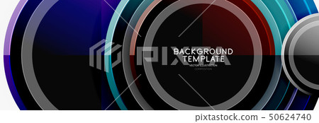Abstract round geometric shapes, modern circles... - Stock Illustration ...
