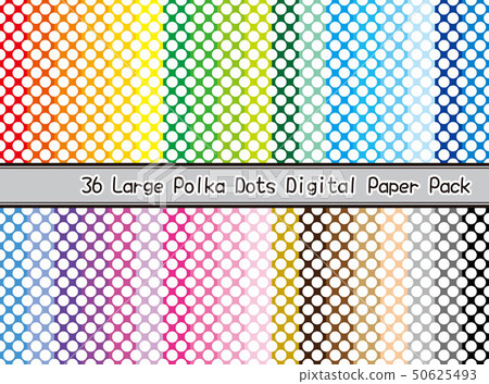 Set of big polka dot patterns - Stock Illustration [50625493] - PIXTA
