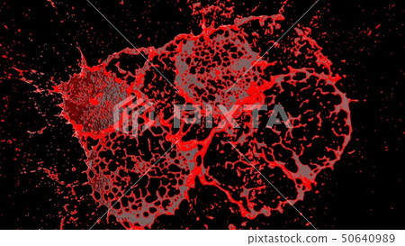 Organic blood rain with drops and splashes. 3D... - Stock Illustration ...