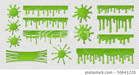 Green slime. Dirty goo splat, realistic paint... - Stock Illustration ...