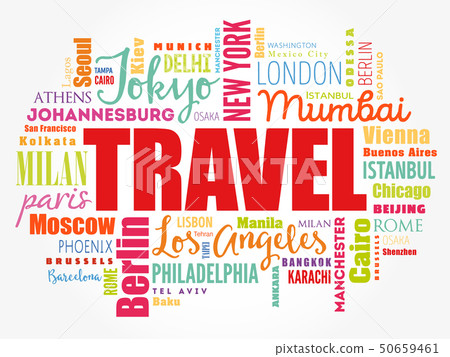 TRAVEL word cloud concept - Stock Illustration [50659461] - PIXTA