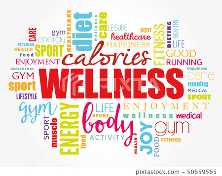 Wellness word cloud collage - Stock Illustration [50659565] - PIXTA
