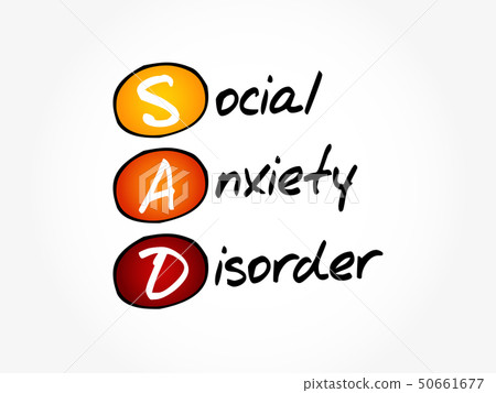 SAD - Social Anxiety Disorder, acronym - Stock Illustration [50661677 ...