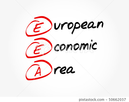 EEA - European Economic Area acronym - Stock Illustration [50662037 ...